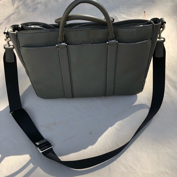Bags | Coach Mens Briefcase Grey | Poshmark
